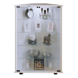 ebuy24 Vitrinenschrank Jecka Wei&szlig; 68 x 23 cm | Gr.: onesize