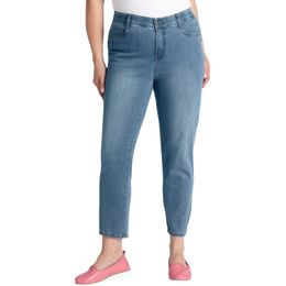 sheego Damen Skinny Jeans mit Gummibund blue-bleached Gr&ouml;&szlig;e 46