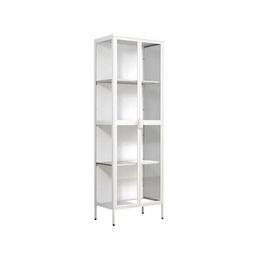 ebuy24 Vitrinenschrank FlokaXXL wei&szlig; Wei&szlig; 60 x 35 cm | Gr.: onesize