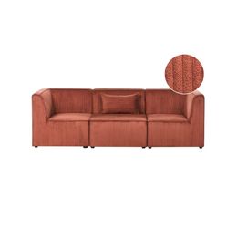 Beliani 3-tlg Modulsofa LEMVIG in Braun | Gr.: onesize