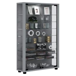ebuy24 Vitrinenschrank Lumo Silber 59 x 18 cm | Gr.: onesize