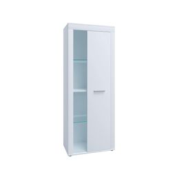 ebuy24 Vitrinenschrank Usilo wei&szlig; Wei&szlig; 60 x 35 cm | Gr.: onesize