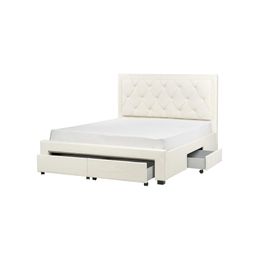 Beliani Doppelbett LIEVIN in Beige - (W) 165 x (H) 122 x (L) 217 cm | Gr.: onesize
