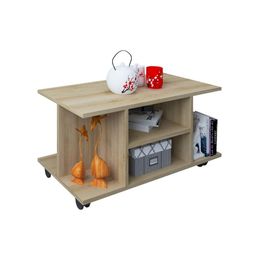 ebuy24 Couchtisch Findula 2 Eiche 80 x 40 cm | Gr.: onesize