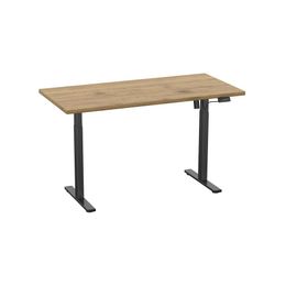 ebuy24 Schreibtisch LonaE 140x50x71-120cm Eiche 140 x 50 cm | Gr.: onesize