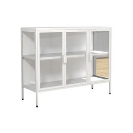 ebuy24 Vitrinenschrank FlokaL wei&szlig; Wei&szlig; 110 x 35 cm | Gr.: onesize