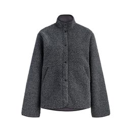 Jack & Jones JJXX Teddyfell Jacke in Dark Grey Melange | Gr.: L