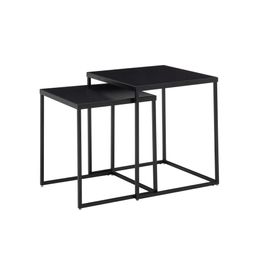 FineBuy Beistelltisch in Schwarz / Metall / 40x40x45 | Gr.: onesize