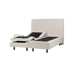 Beliani Doppelbett CASTELLAN in Beige - (W) 160 x (H) 120 x (L) 216 cm | Gr.: onesize