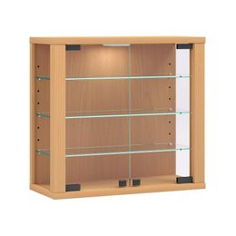 ebuy24 Vitrinenschrank VitrosaS T&uuml;ren Buche 43 x 18 cm | Gr.: onesize
