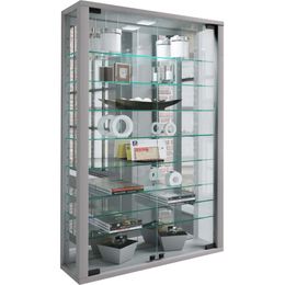 ebuy24 Vitrinenschrank VitrosaMini 7 Silberfarben 59 x 18 cm | Gr.: onesize