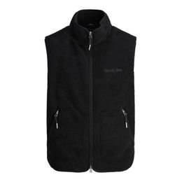 Jack & Jones Plus JACK & JONES PLUS Teddyfell Weste in Black | Gr.: 6XL