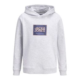 Jack & Jones JACK & JONES Junior Kapuzenpullover in White Melange | Gr.: 152