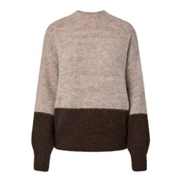 Pieces Strickpullover in Greige | Gr.: M