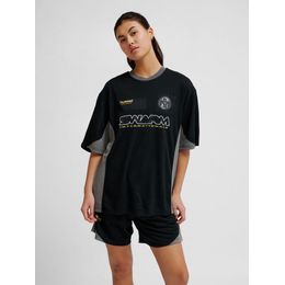 Hummel T-Shirt Hmlloose Fu&szlig;ball Erwachsene in BLACK | Gr.: L
