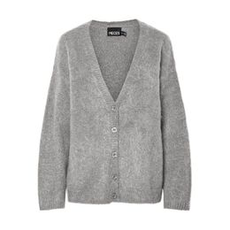 Pieces Strickjacke in Medium Grey Melange | Gr.: S