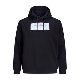 Jack & Jones Plus JACK & JONES PLUS Kapuzenpullover in Black | Gr.: 5xl
