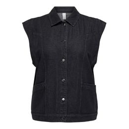 Only Carmakoma Jeansweste in Washed Black | Gr.: 48