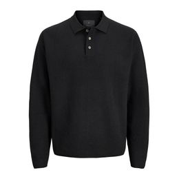 Jack & Jones JACK & JONES Junior Gestricktes Polo in Black | Gr.: 140