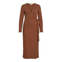 Vila Kleid mit V-Ausschnitt in Coffee Bean | Gr.: M