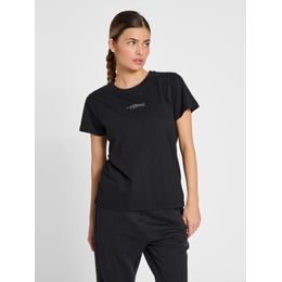 Hummel T-Shirt Hmloffgrid Damen in JET BLACK/FORGED IRON | Gr.: XS