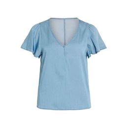 Vila Oberteil mit kurzen &Auml;rmeln in Coronet Blue | Gr.: 36