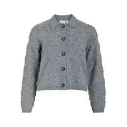 Vila Strickjacke in Medium Grey Melange | Gr.: L