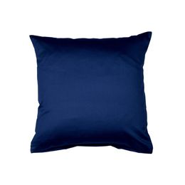 Traumschloss Mako-Satin Kissenbezug in marine | Gr.: 80x80 cm
