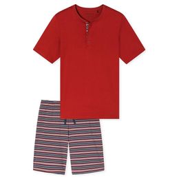 Schiesser Schlafanzug Casual Nightwear in Rot | Gr.: 52