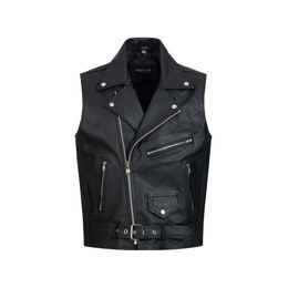 PAULGOS Lederweste Biker Kutte Echtleder BW2 in schwarz | Gr.: S