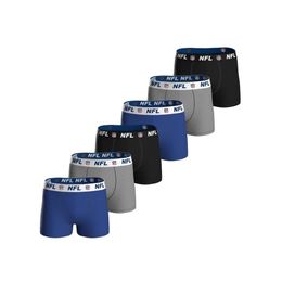 NFL Boxershort 6er Pack in Blau/Grau/Schwarz | Gr.: XXL