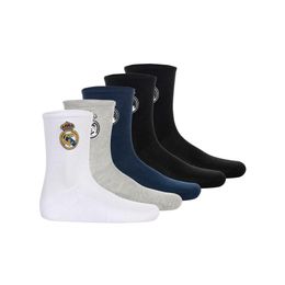 Real Madrid Socken 5er Pack in Wei&szlig;/Schwarz/Dunkelblau/Grau | Gr.: 27-30