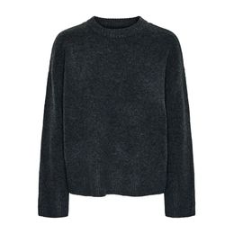 Pieces Strickpullover in Dark Grey Melange | Gr.: xs
