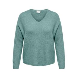Only Carmakoma Strickpullover in Blue Surf | Gr.: 50-52