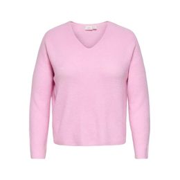 Only Carmakoma Strickpullover in Pink Lady | Gr.: 46-48