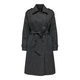 Only Trenchcoat in Dark Grey Melange | Gr.: XL