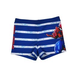Marvel Spiderman Badehose Schwimmhose Badekleidung Hose in blau/wei&szlig; | Gr.: 98-104