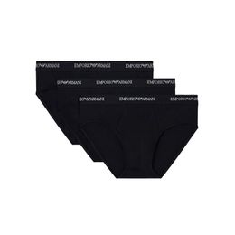 Emporio Armani 3er Pack Brief in Schwarz | Gr.: M
