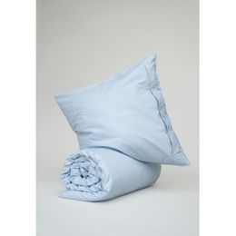 Mela Perkal Bettw&auml;sche Set Style BHANU in cloudy blue | Gr.: 135 x 200 + 80 x 80 cm