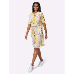 WITT WEIDEN Shirtkleid in ocker-sand-bedruckt | Gr.: 38