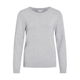 Vila Strickpullover in Light Grey Melange | Gr.: M