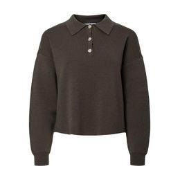Pieces Langarm-Poloshirt in Delicioso | Gr.: XL