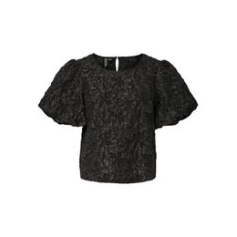 Pieces Bluse mit kurzen &Auml;rmeln in Black | Gr.: S