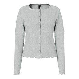Pieces Strickjacke in Light Grey Melange | Gr.: xs