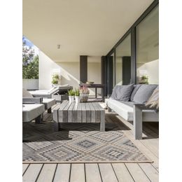 benuta Nest In- & Outdoor-Teppich River Blau 160x230 cm - Teppich f&uuml;r Balkon, Terrasse & Garten