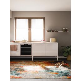 benuta Nest Kurzflor Teppich Casa Multicolor 120x170 cm - Bunter Teppich f&uuml;r Wohnzimmer