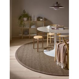 benuta Pure Sisal Teppich Greta Grau &oslash; 200 cm - Naturfaserteppich aus Sisal