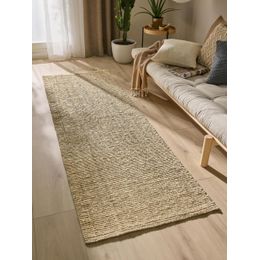 benuta Pure Juteteppich Svea Cream 80x300 cm - Naturfaserteppich aus Jute