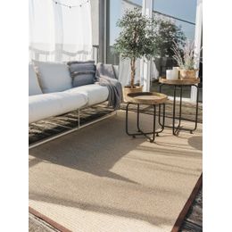 benuta Nest In- & Outdoor-Teppich Nandi Beige 120x170 cm - Teppich f&uuml;r Balkon, Terrasse & Garten