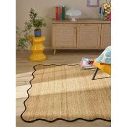 benuta Pop Juteteppich Mambo Schwarz 200x300 cm - Naturfaserteppich aus Jute